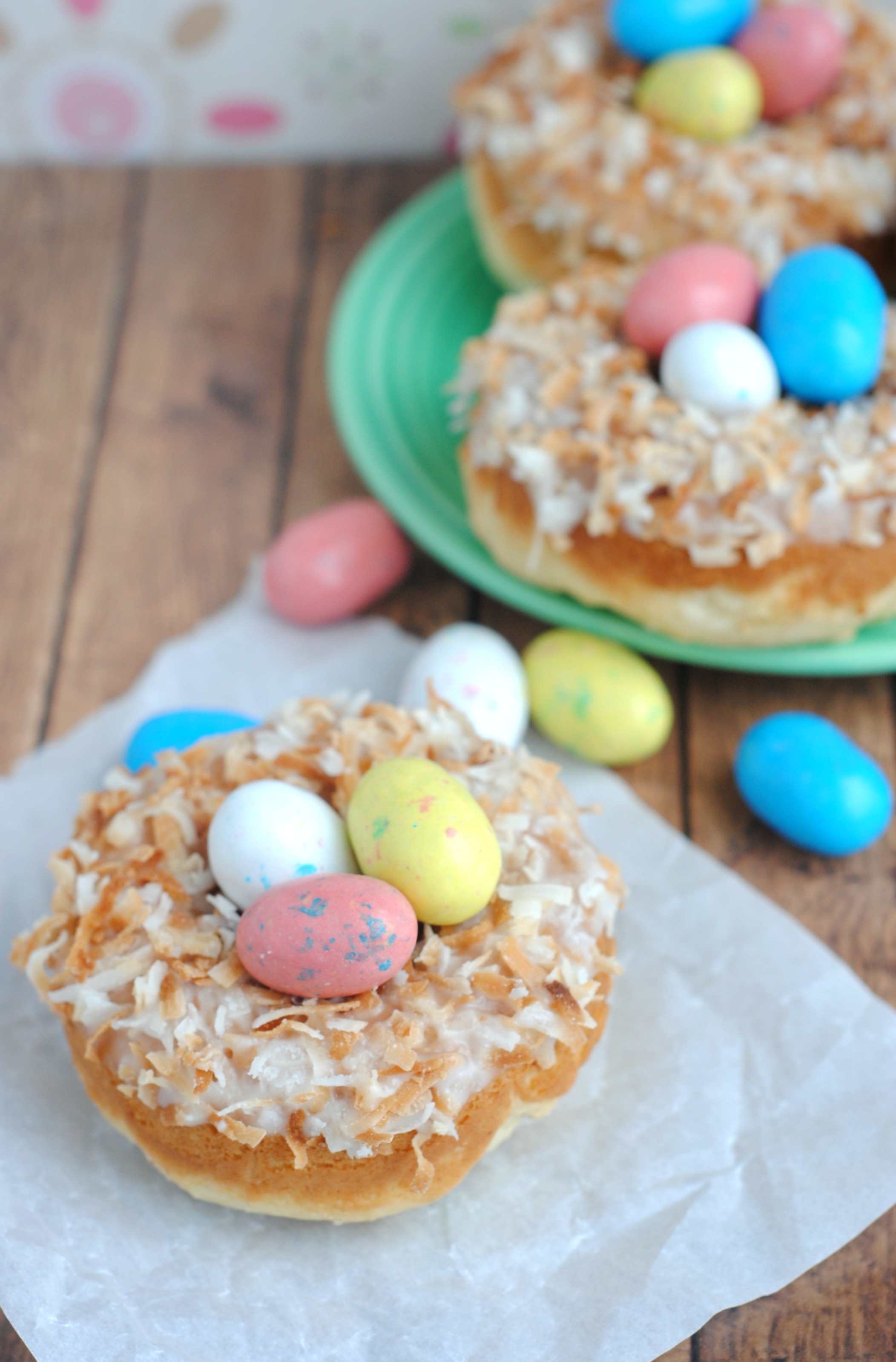 Baked Donut Nests for Easter