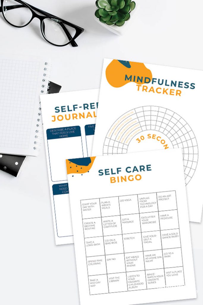 Self Care Checklist + Self Care Printables for Healthy Mind & Body