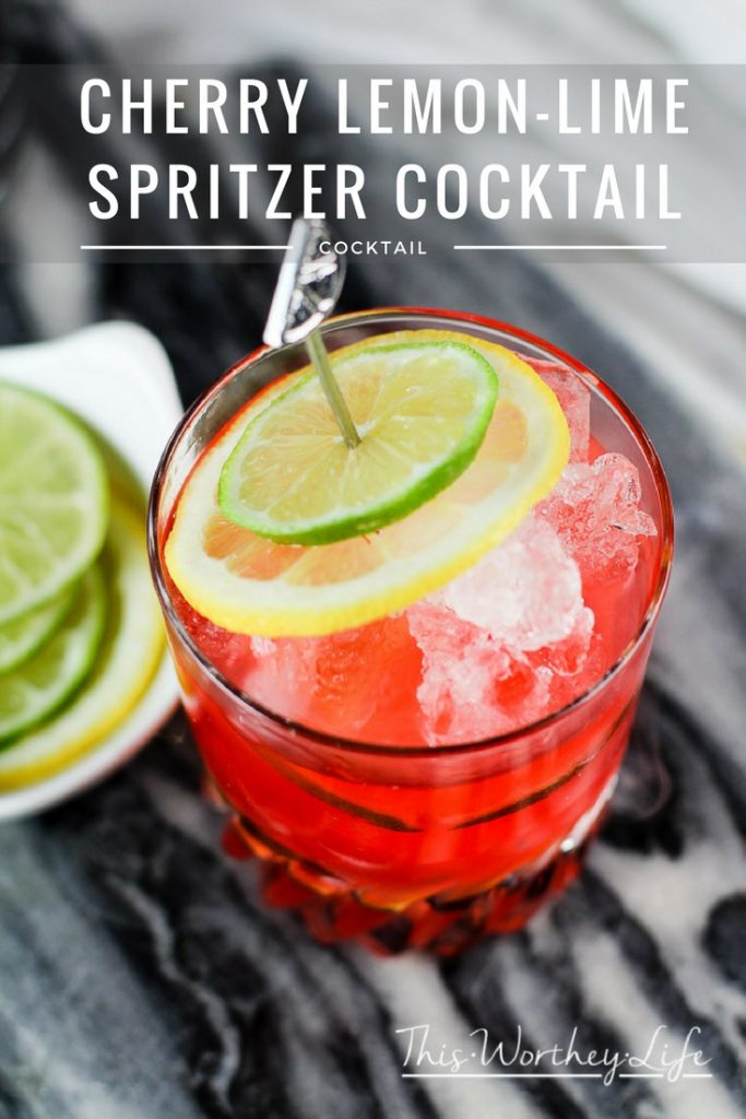 Cherry Lemon-Lime Spritzer Cocktail