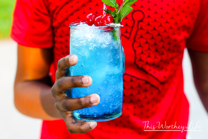 Frozen Blue Rose Mint Julep Mocktail Recipe