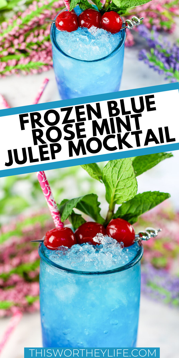 Frozen Blue Rose Mint Julep Mocktail Recipe