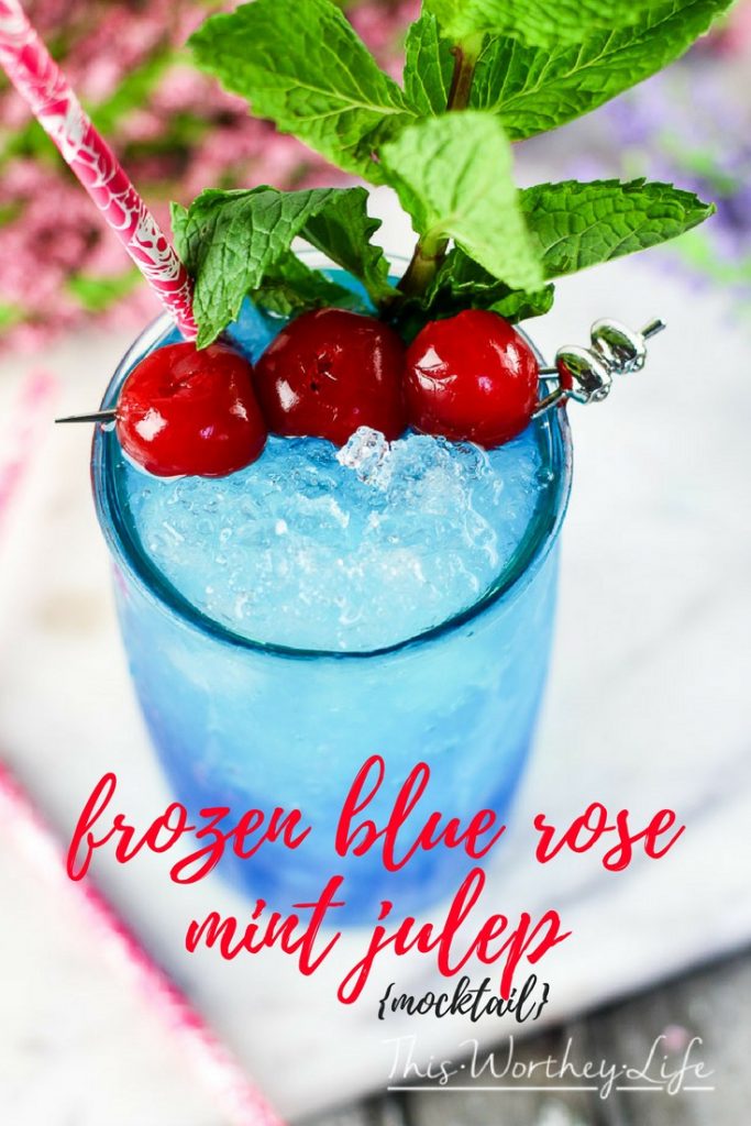 Frozen Blue Rose Mint Julep Mocktail Recipe