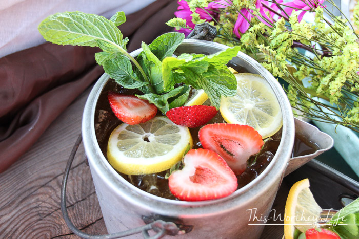 Strawberry + Lemon Mint Kettle Iced Tea