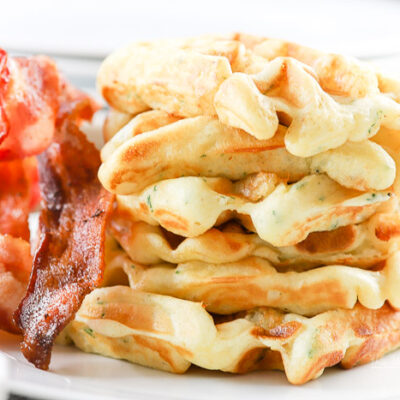 Savory Tater Tot Buttermilk Waffles