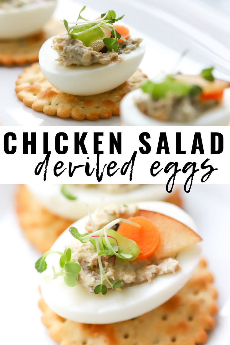 Chicken Salad Deviled Eggs