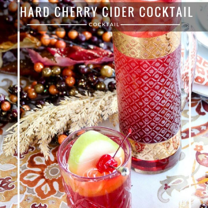 Hard Cherry Cider Cocktail {& Mocktail version}