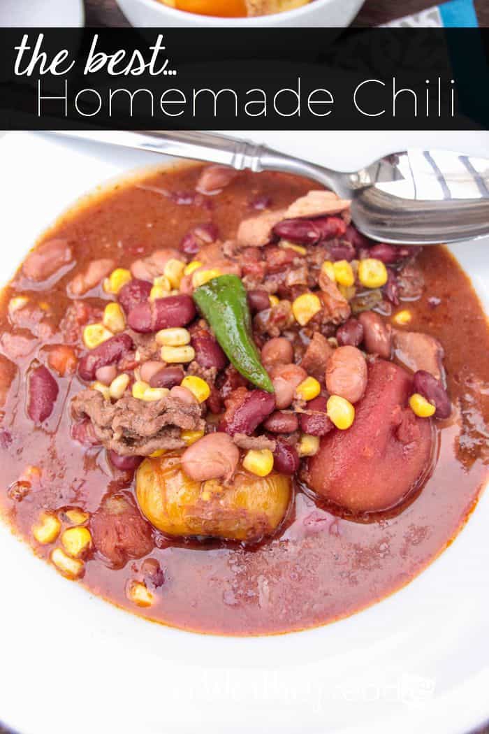 Homemade Chili Recipe & Cornbread Poppers