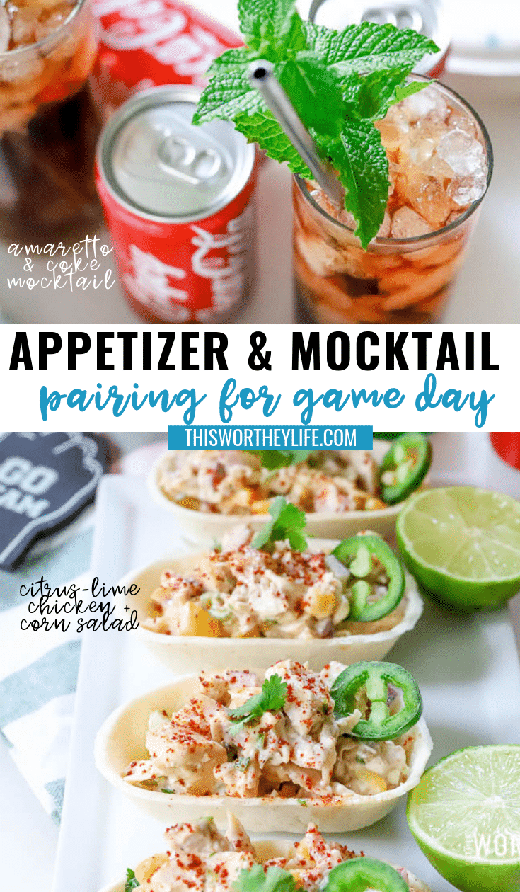 Mocktail + Cold Appetizer Idea for Game Day