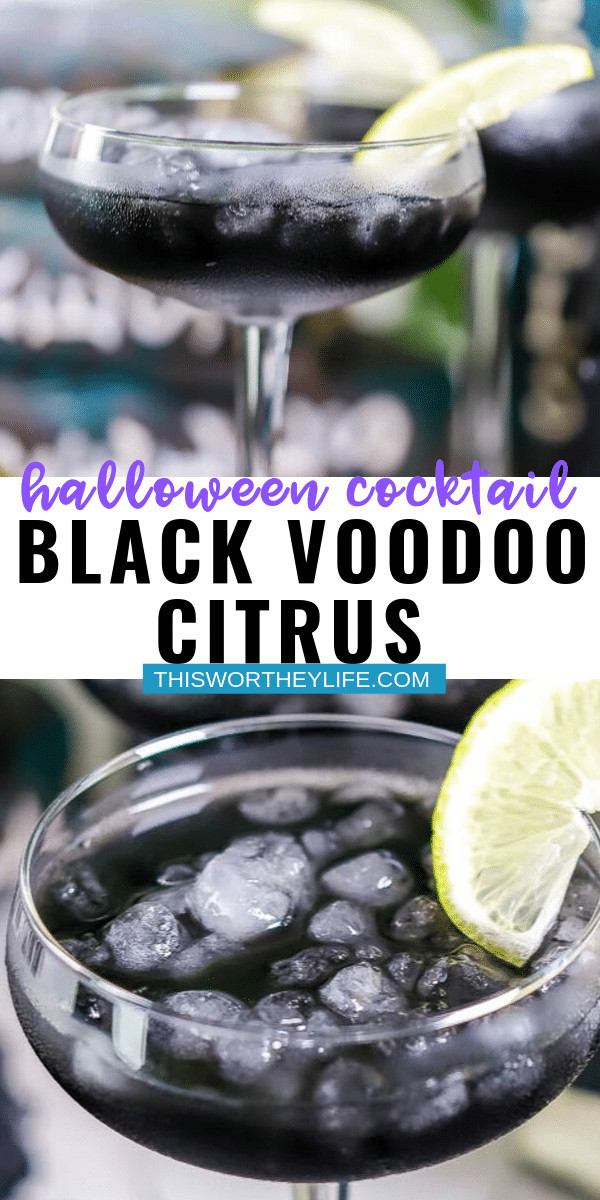 Black Vodka Halloweek Drink | Black Voodoo Citrus Cocktail