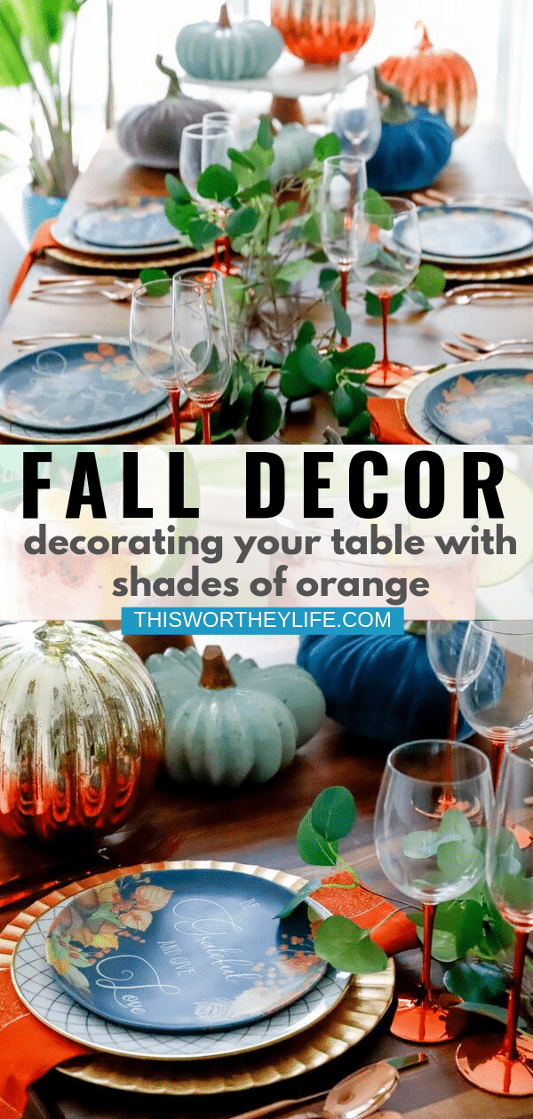 Fall Decor | Decorating Your Table With Shades Of Orange