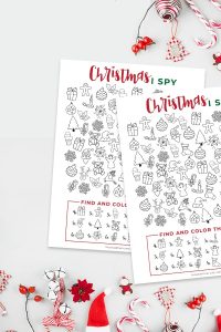 Fun I-Spy Christmas Free Printable Coloring Page for All Ages