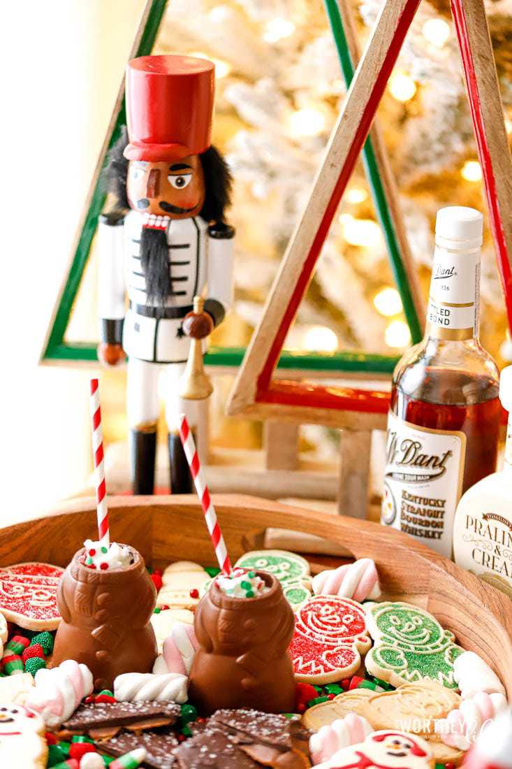 Snowman Shots Made With White Chocolate Liqueur