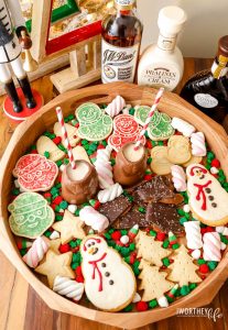 Snowman Shots Made With White Chocolate Liqueur