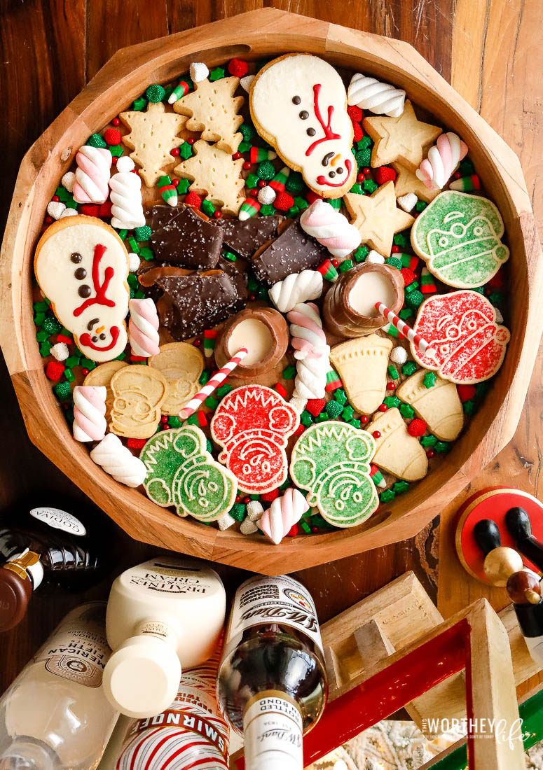 Snowman Shots Made With White Chocolate Liqueur