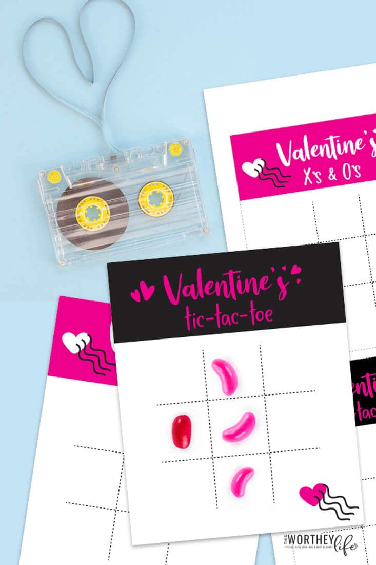 Adorable Tic Tac Toe Valentine Printable Game for Kids