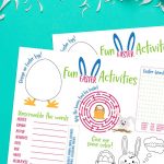 Fun Easter Egg Printable Activities Sheet with Puzzles