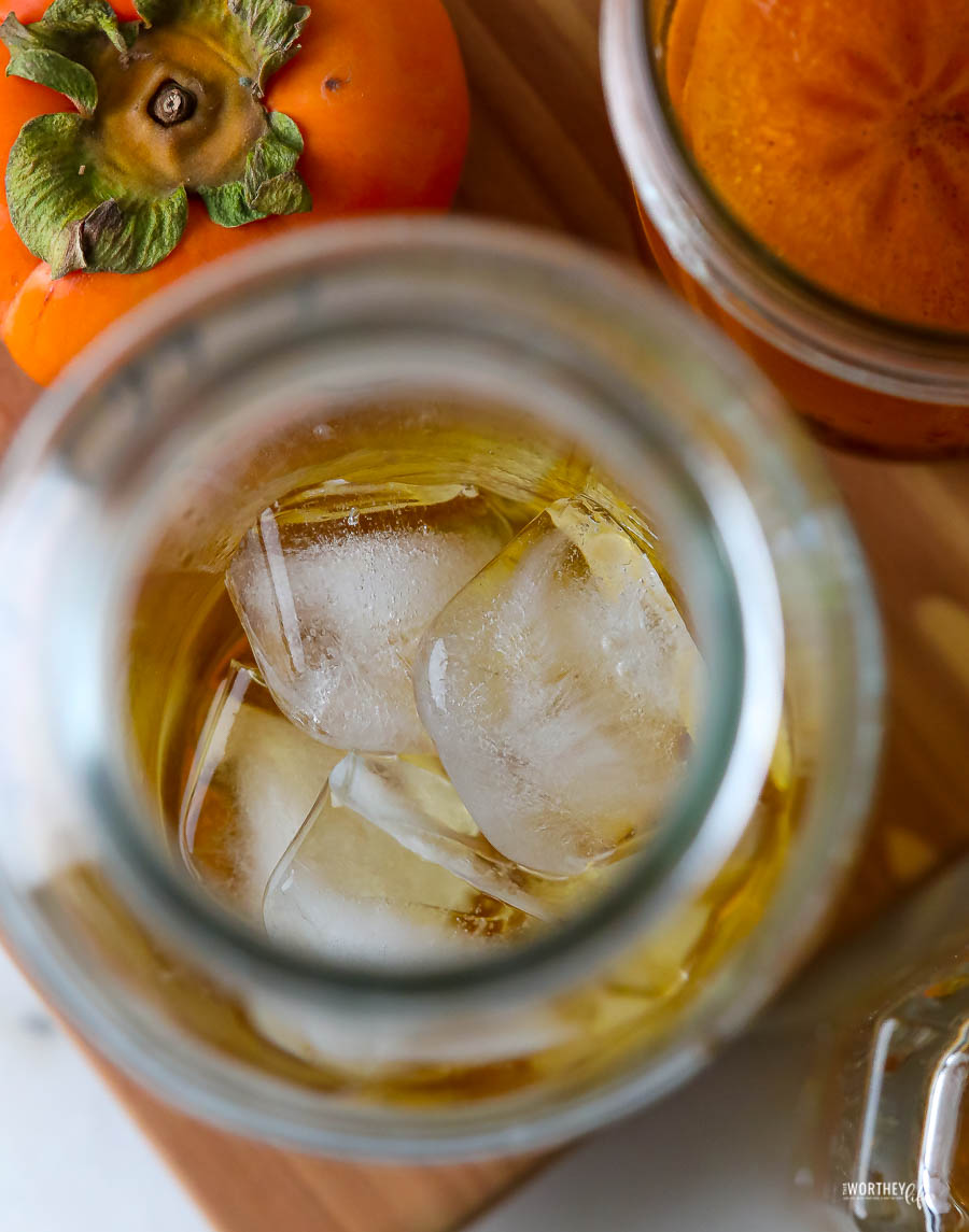 Persimmon Cocktail With Apple Cider | Fall Cocktail