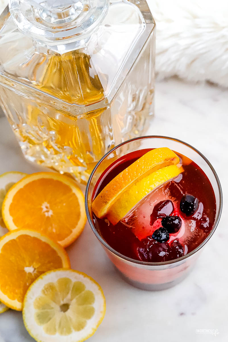 Blueberry Whiskey with Cranberry | Holiday Cocktail