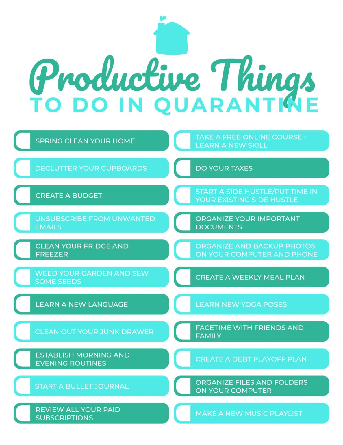 Productive Things To Do At Home