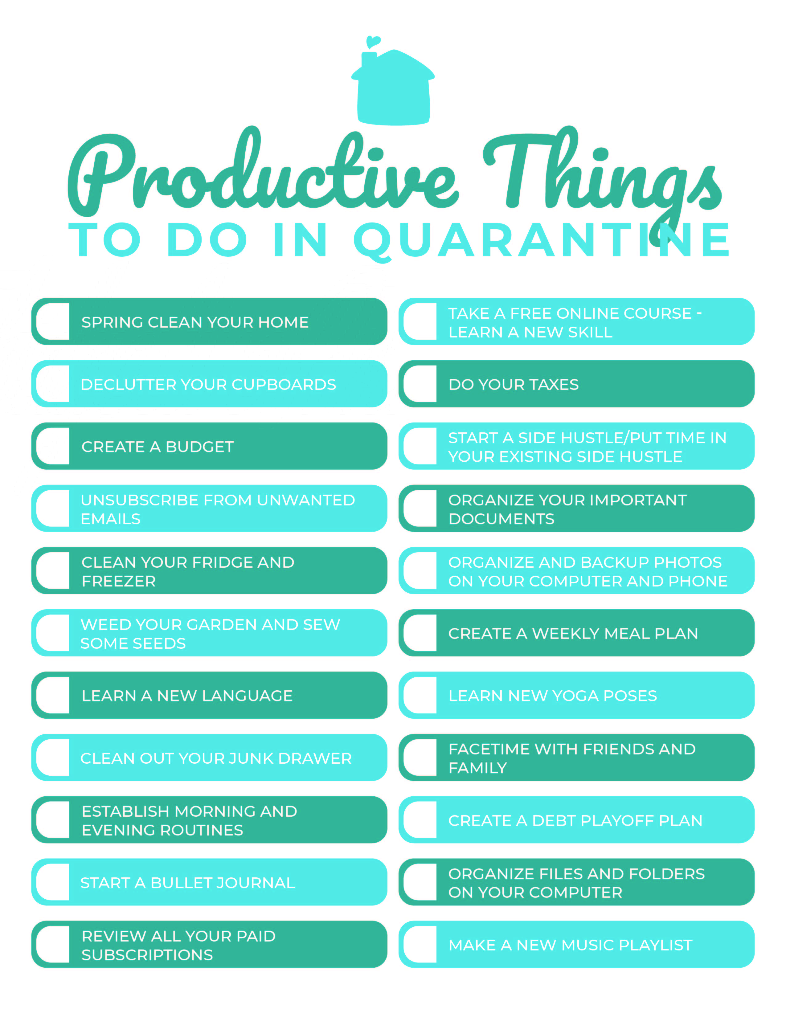 Productive Things To Do At Home