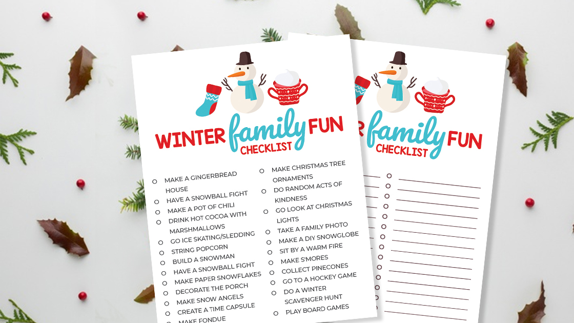 Winter Bucket List Ideas for Family Fun | Free Winter Printable