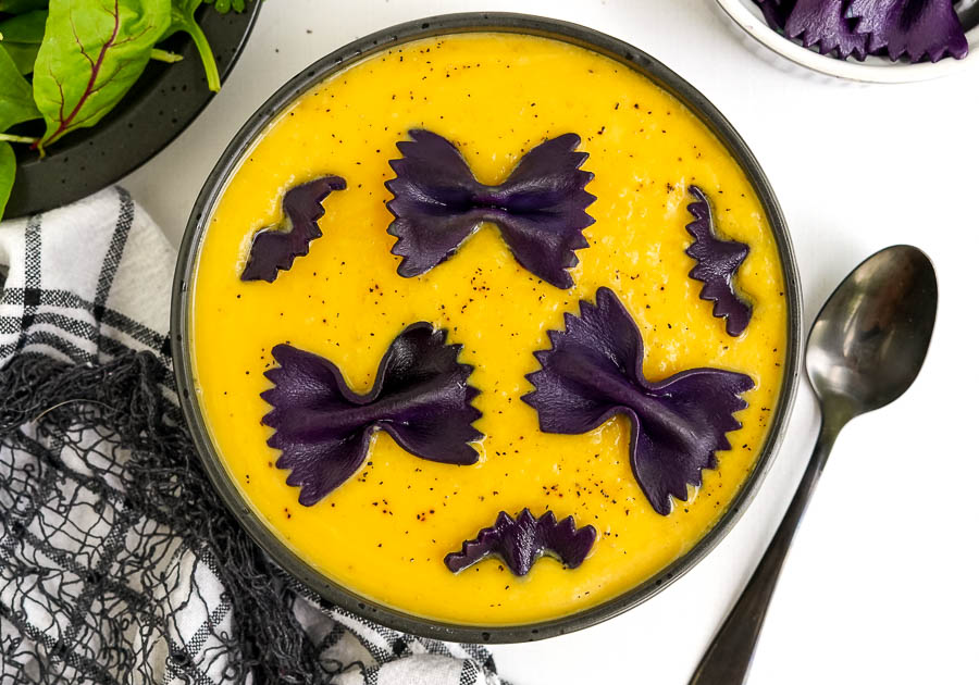 Butternut Squash Bat Soup | Halloween Food Idea
