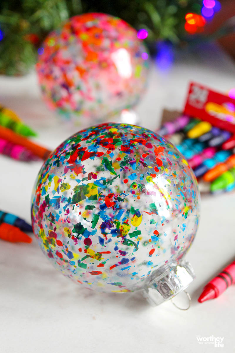 Melted Crayon Christmas Ornament