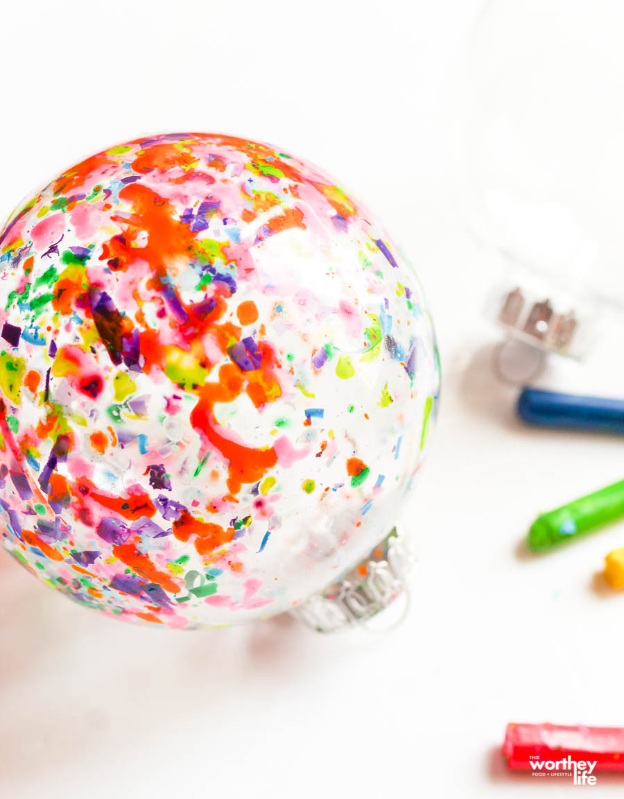 Melted Crayon Christmas Ornament