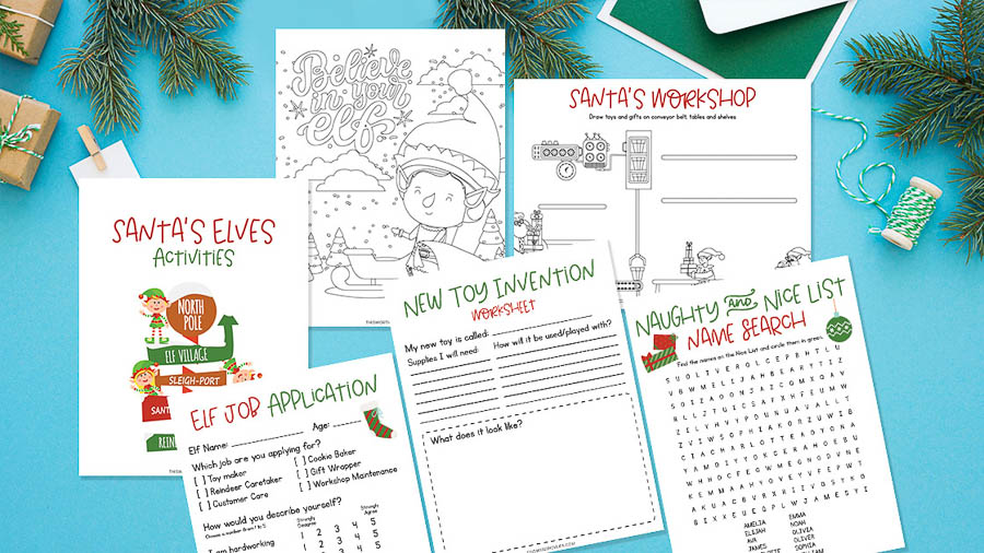 Santa's Elves Free Activity Packet