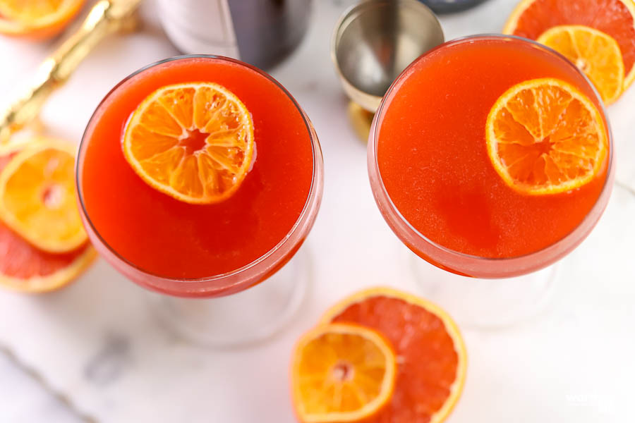 Whiskey and Orange Juice Blush Cocktail