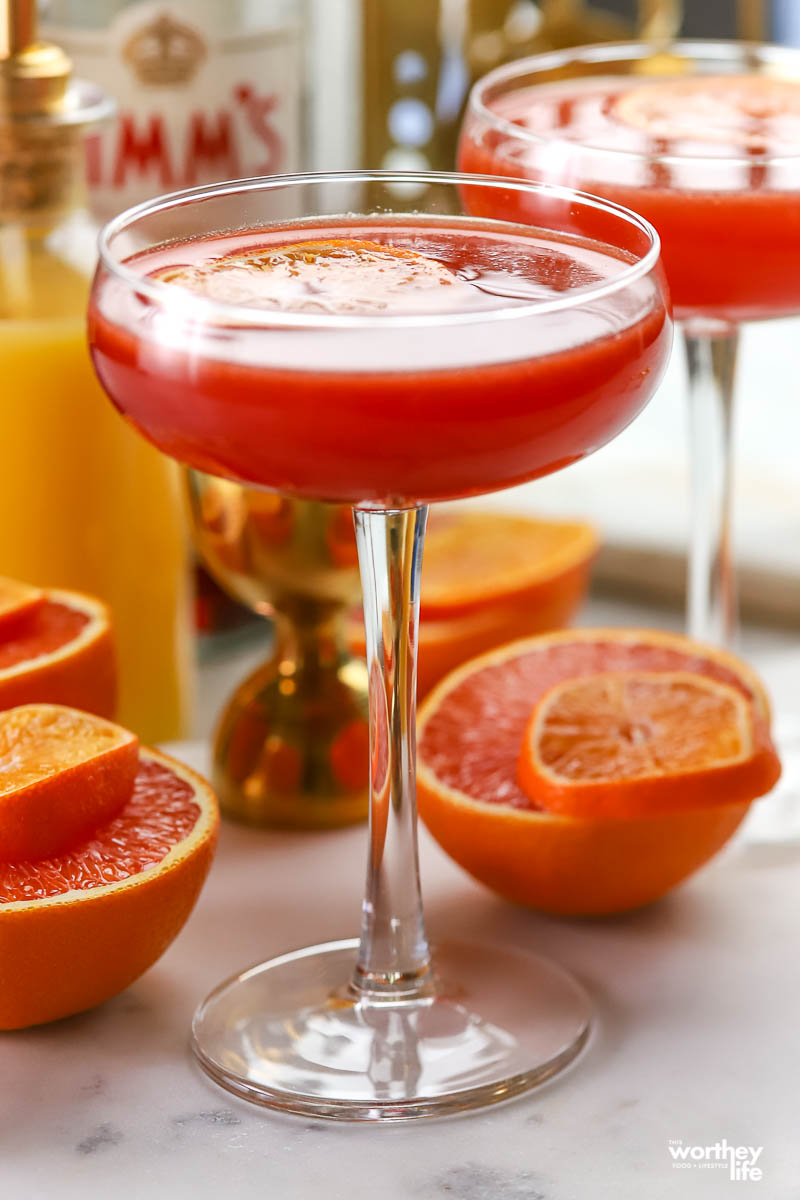 Whiskey and Orange Juice Blush Cocktail