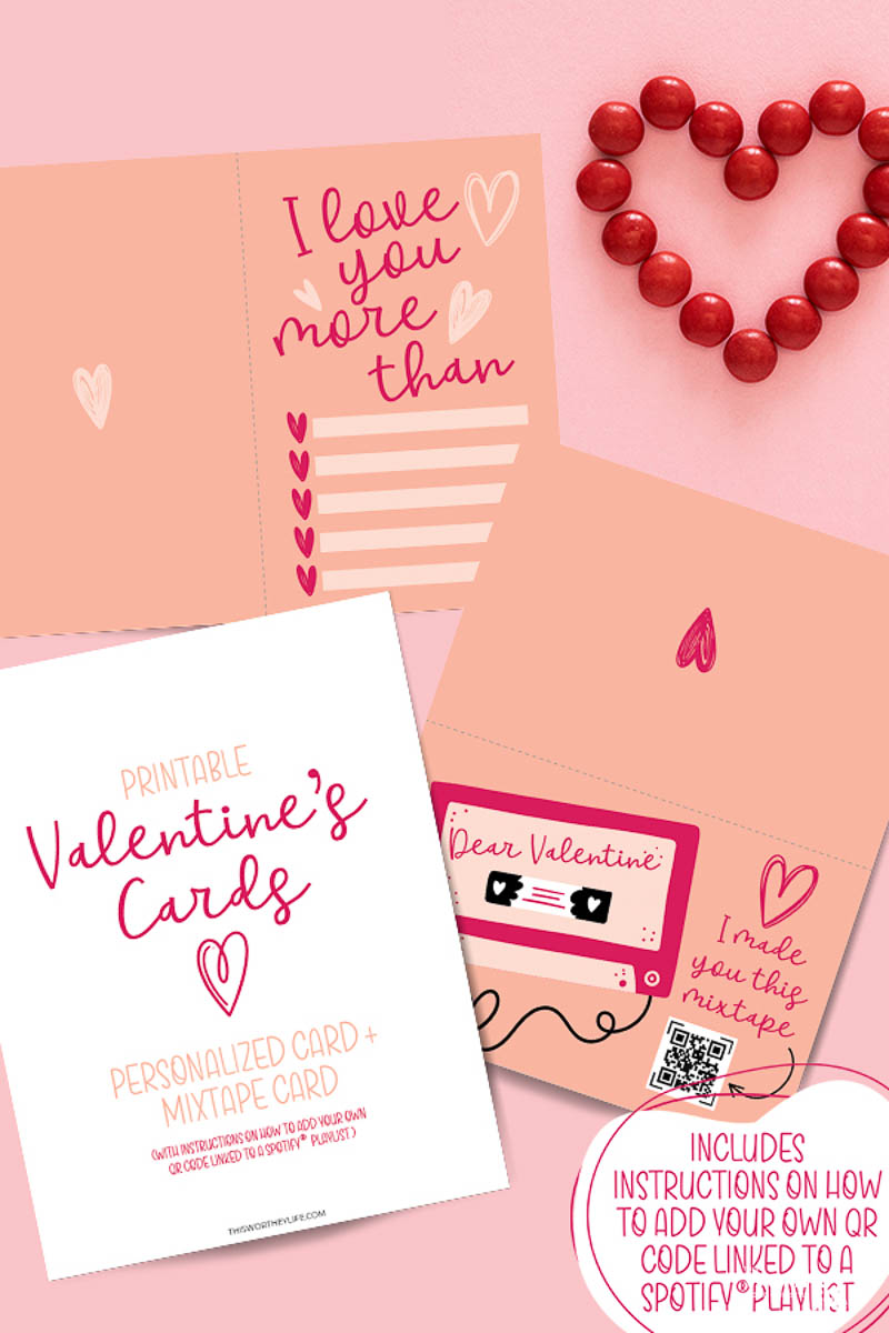 Valentine's Mixtape Personalized Card