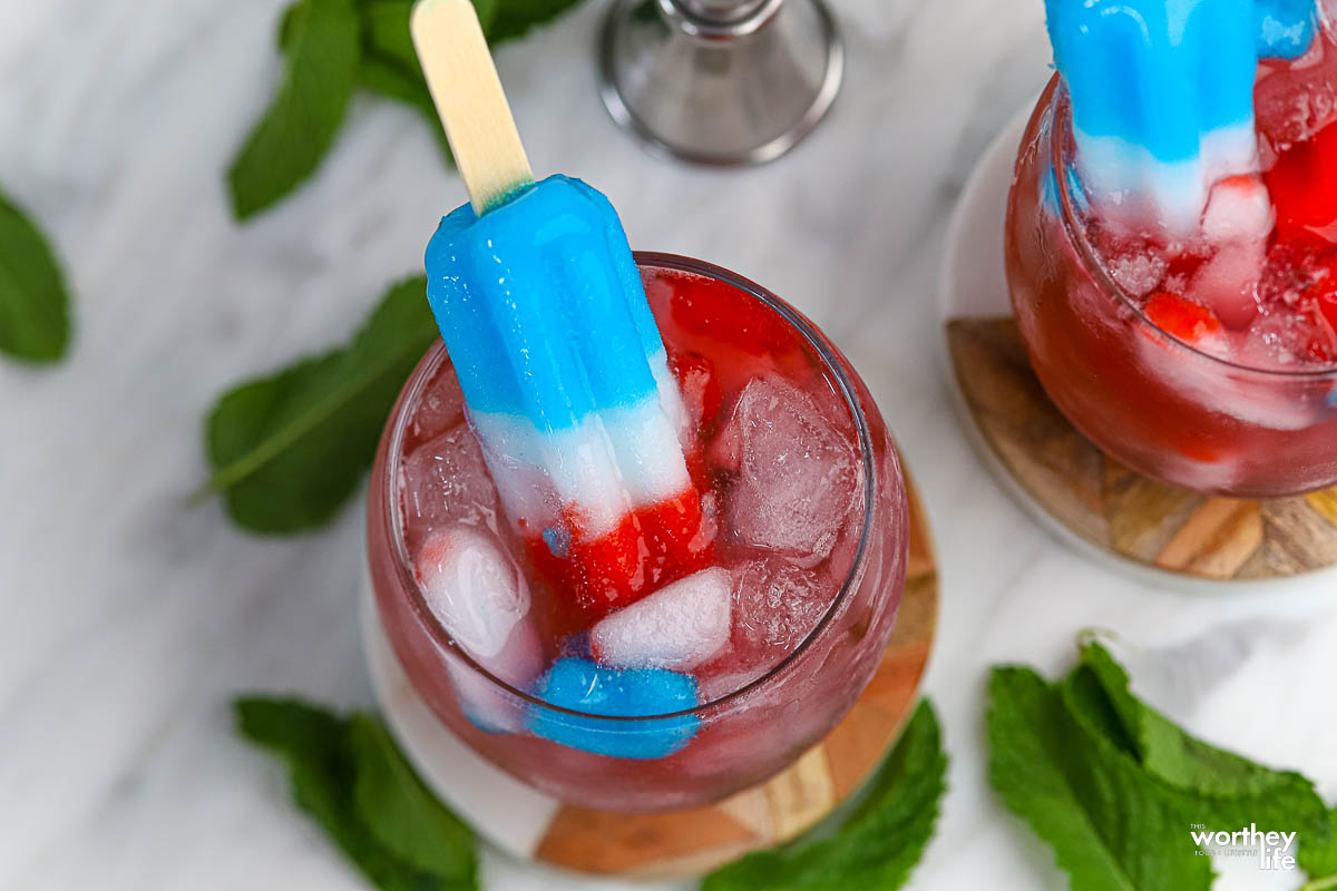 Firecracker Drink - Red, White and Boom 4th of July Cocktail