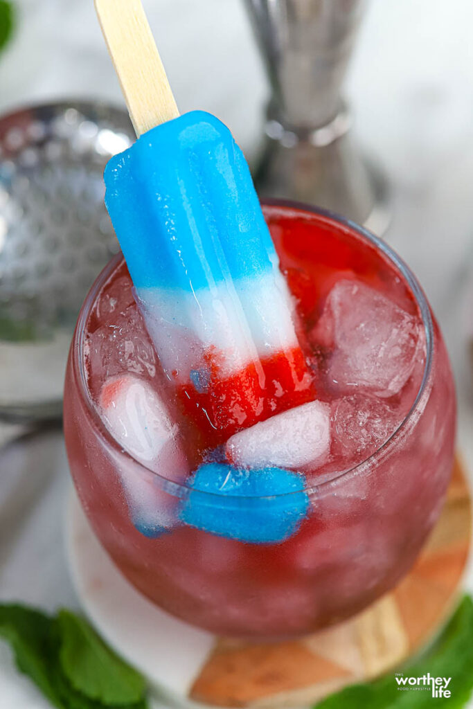 Firecracker Drink - Red, White and Boom 4th of July Cocktail