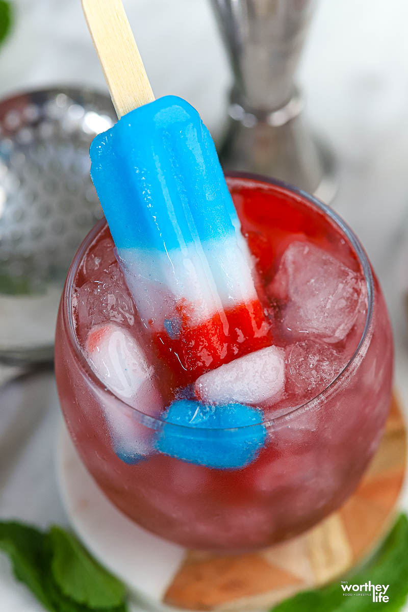 Firecracker Drink - Red, White and Boom 4th of July Cocktail