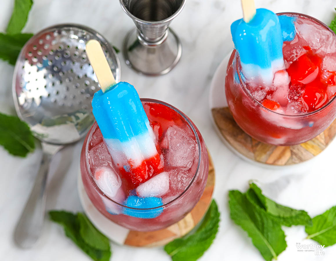 Firecracker Drink - Red, White and Boom 4th of July Cocktail