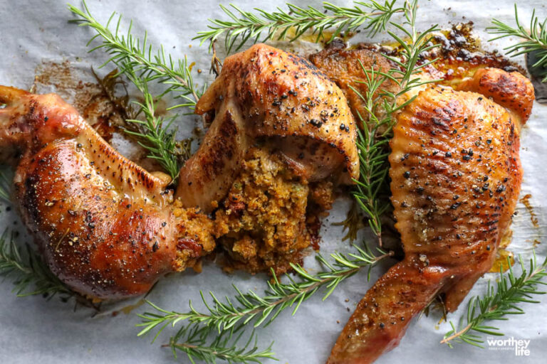 Baked Stuffed Turkey Wings