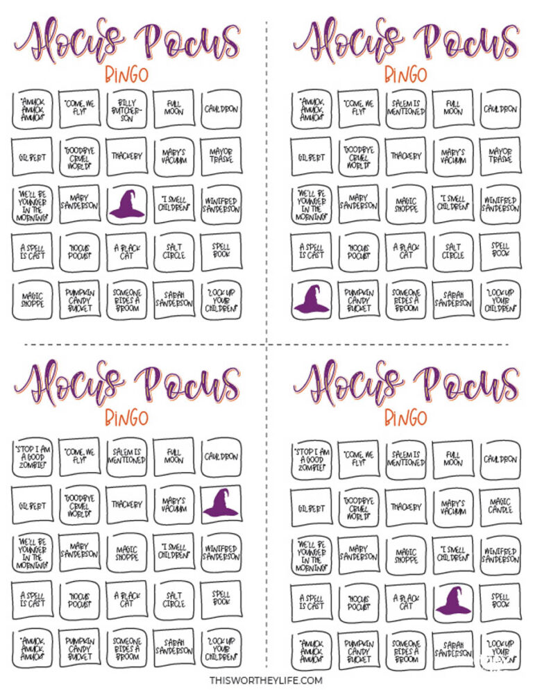 Hocus Pocus Printables