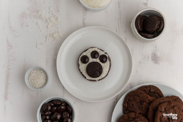 No Bake Polar Bear Paws Cookies