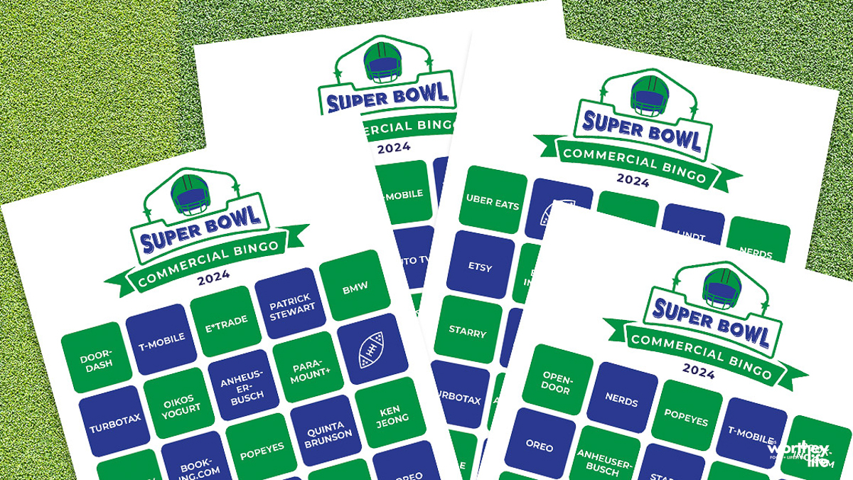 Super Bowl Bingo Printable For Commercials