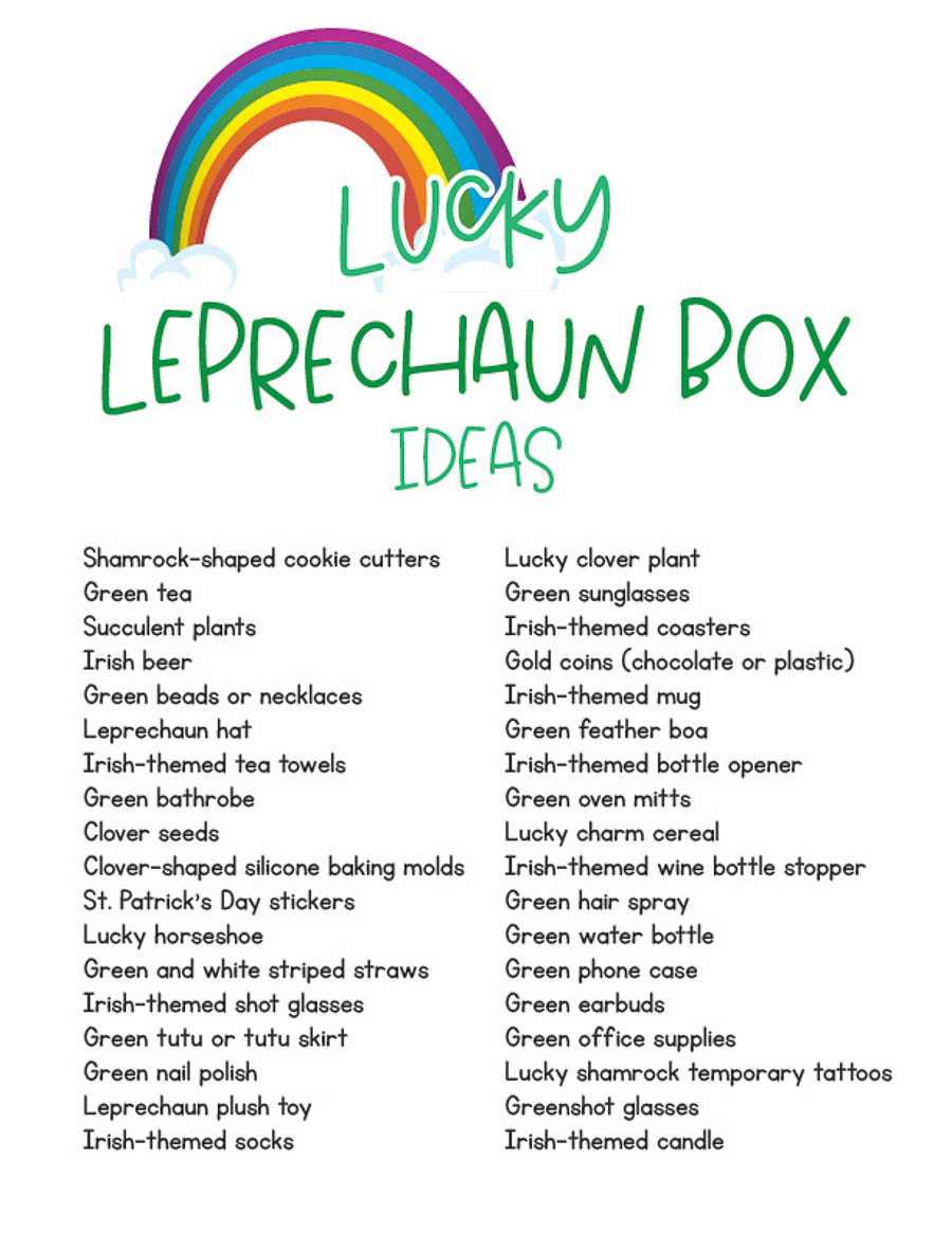 Lucky Leprechaun Box Printable + Box Ideas
