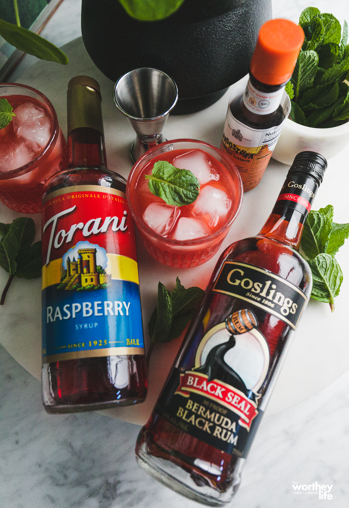 Rum + Raspberry Cocktail