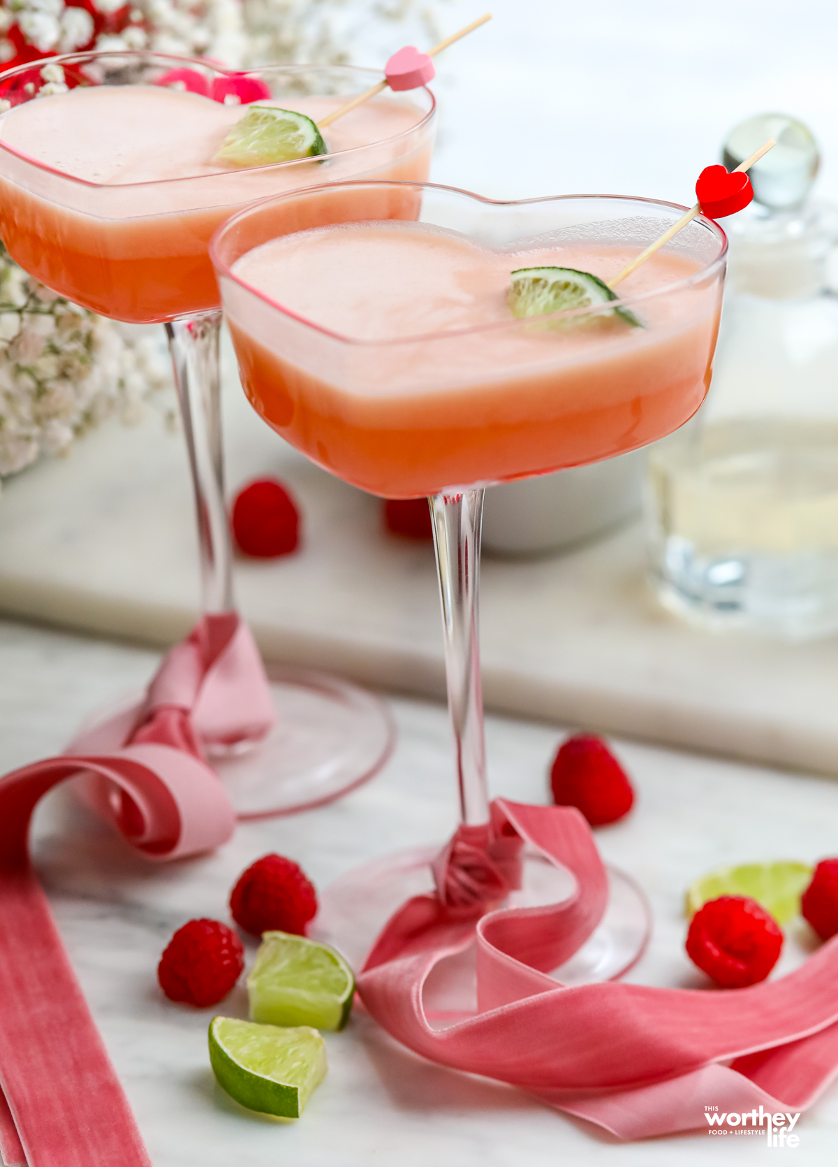 Creamy Pink Raspberry Cocktail