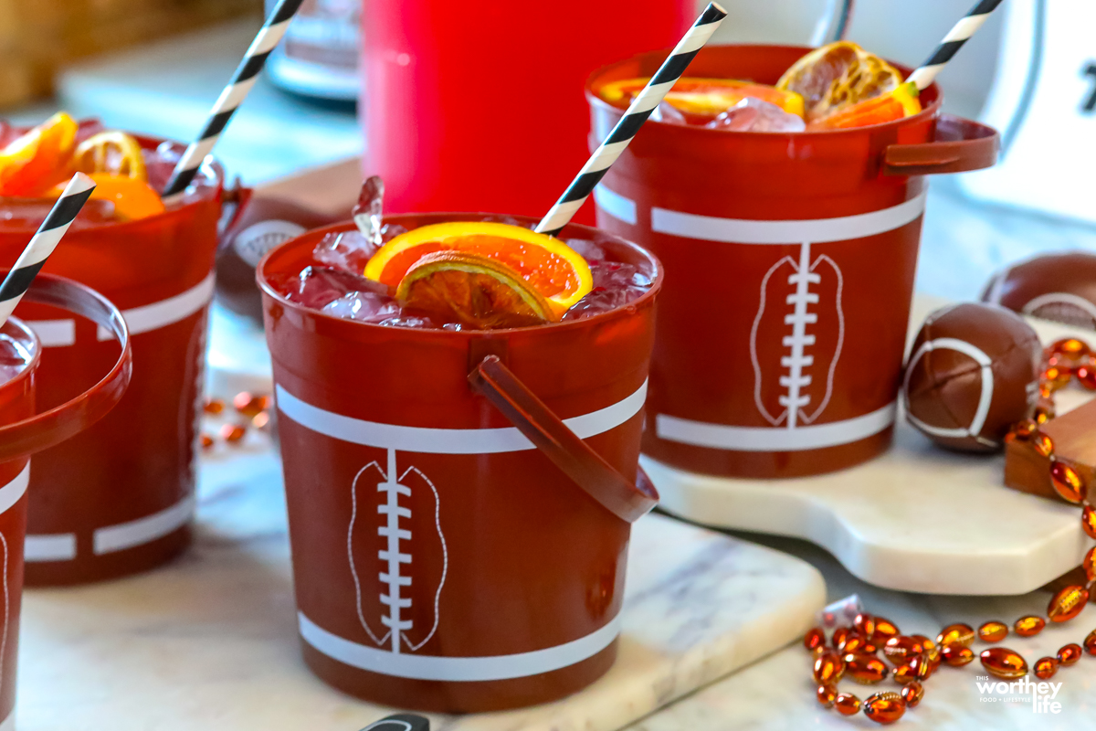 Game Day Punch Cocktail and Mocktail Options!