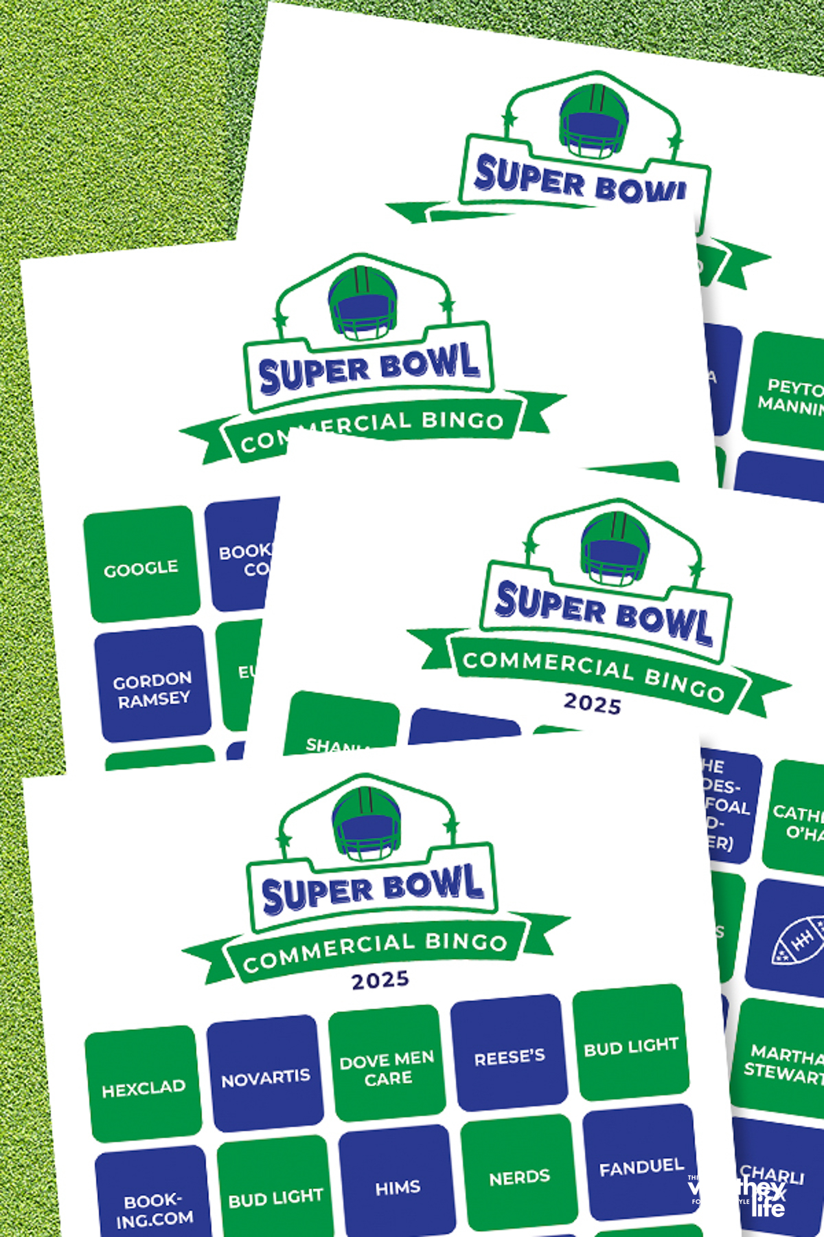 Super Bowl Bingo Printable For Commercials