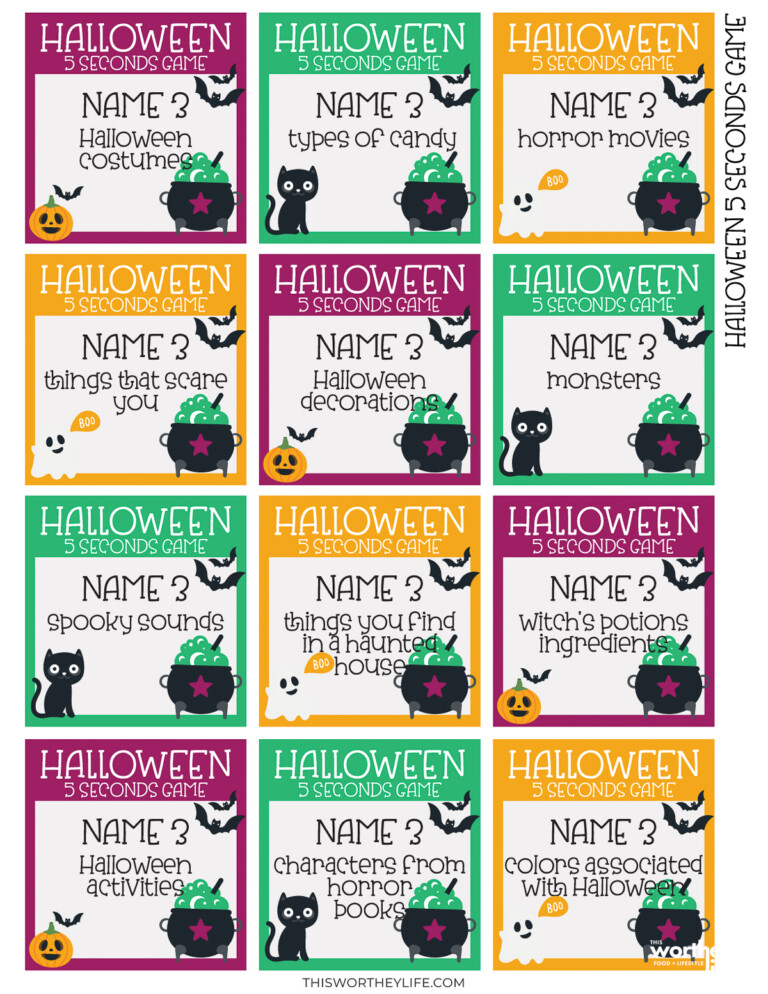 Free Halloween Game Printables