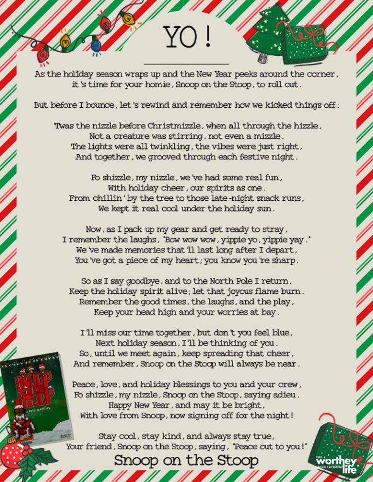 Snoop on the Stoop Arrival + Goodbye Printable Letter