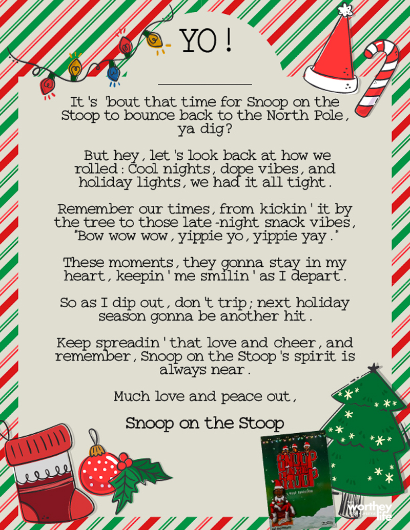 Snoop on the Stoop Arrival + Goodbye Printable Letter