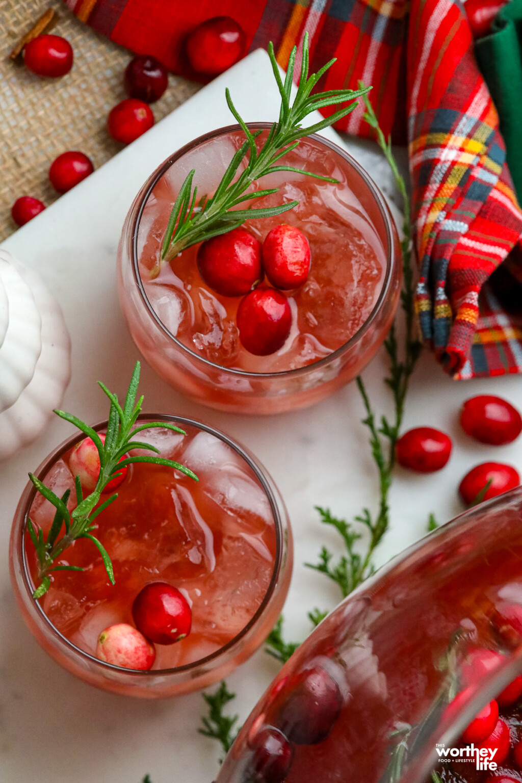 Spiced Cranberry Ginger Ale Punch